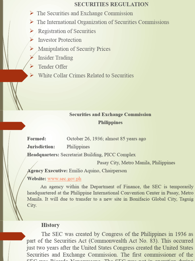 Securities Regulation | PDF