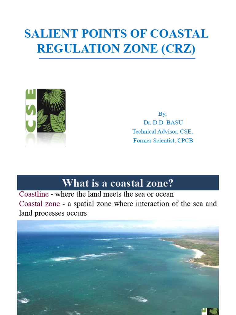 Overview of Coastal Regulation Zones | PDF | Home & Garden | Science ...