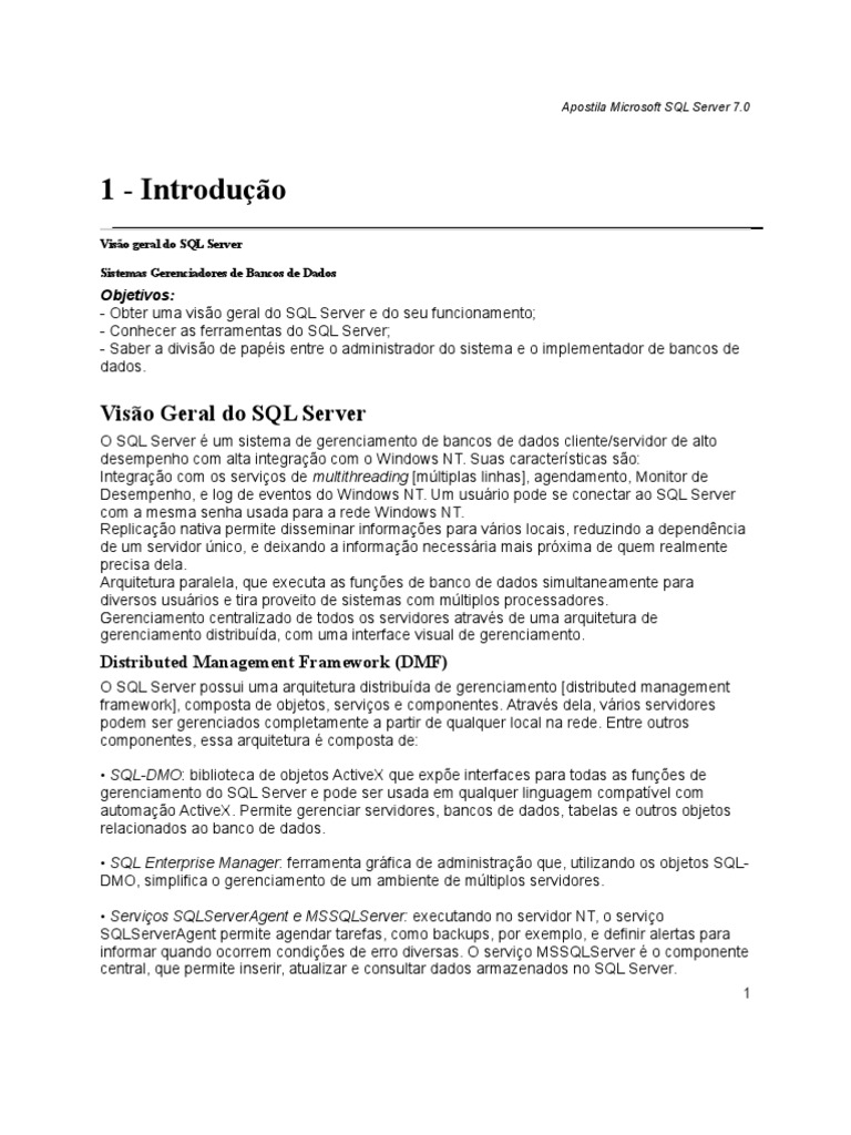 Apostila de SQL | PDF | Business