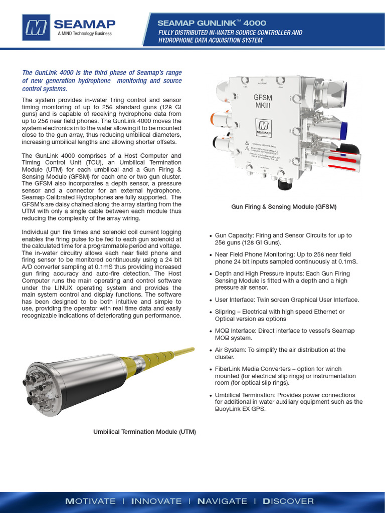 MIND Seamap GunLink 4000 | PDF | Sensor | Instrumentation