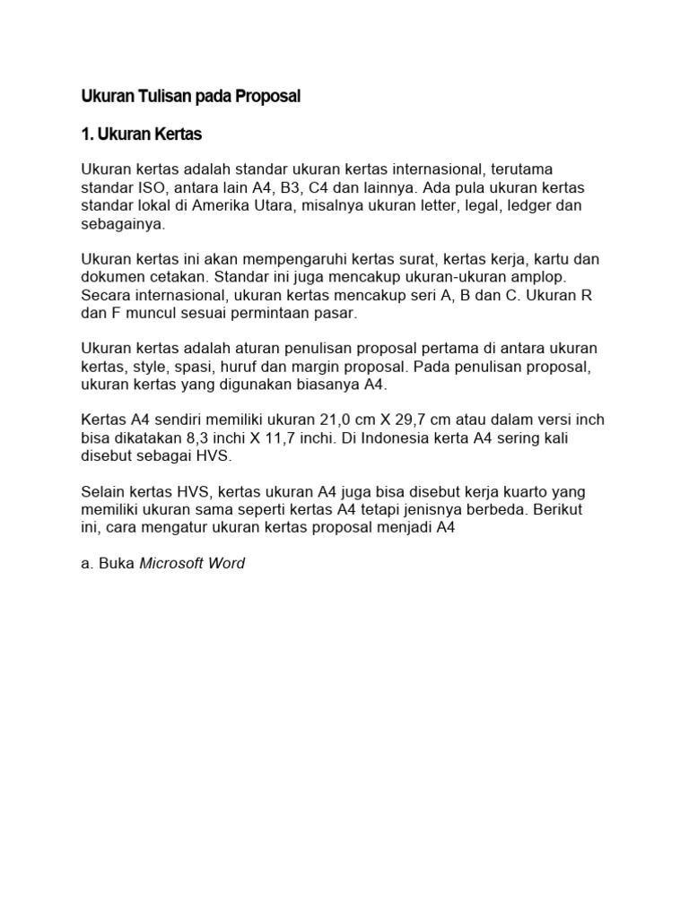 Ukuran Tulisan Pada Proposal | PDF | Karier & Perkembangan | Seni