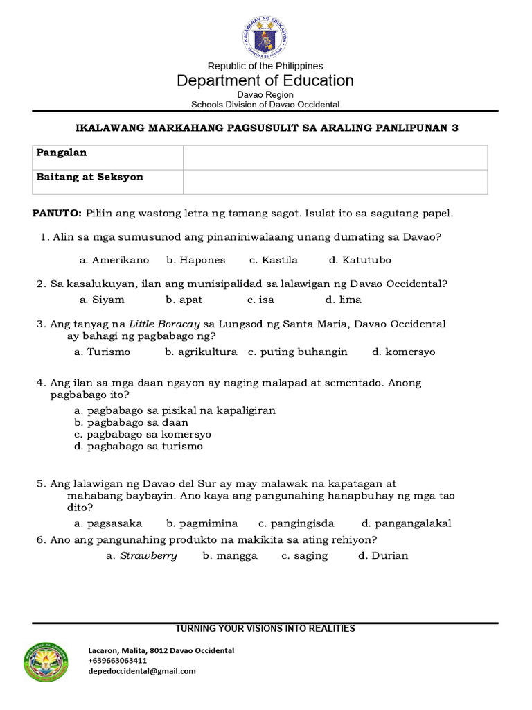 AP Grade3 TQ Quarter2-ForReproduction | PDF