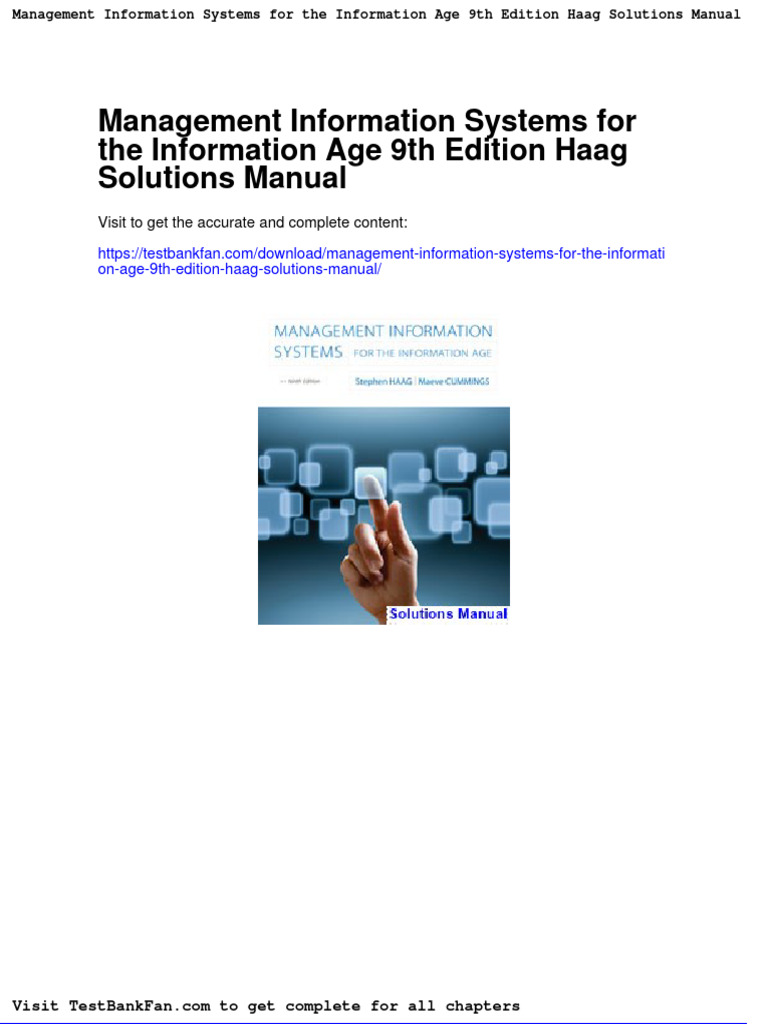 Dwnload Full Management Information Systems For The Information Age 9th ...