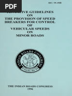 Design and Specifications of Speed Breake | PDF | Road | Acceleration