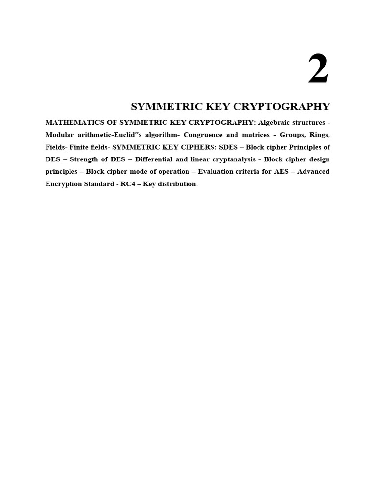 Unit II | PDF | Cryptography | Group (Mathematics)
