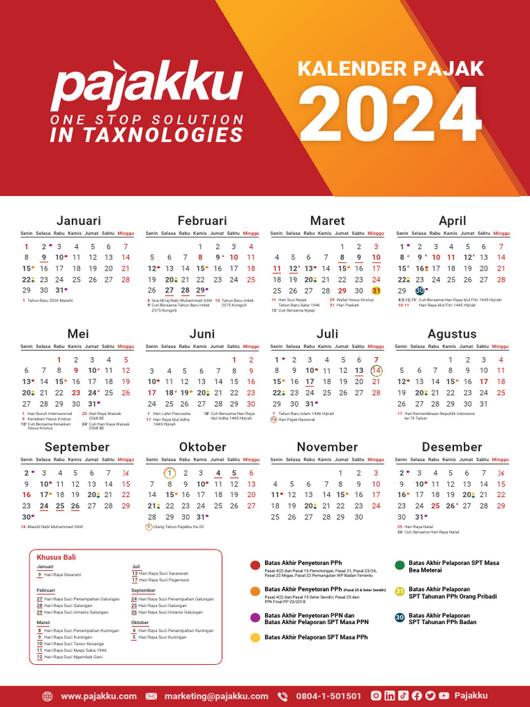 Kalender Pajakku 2024 | PDF
