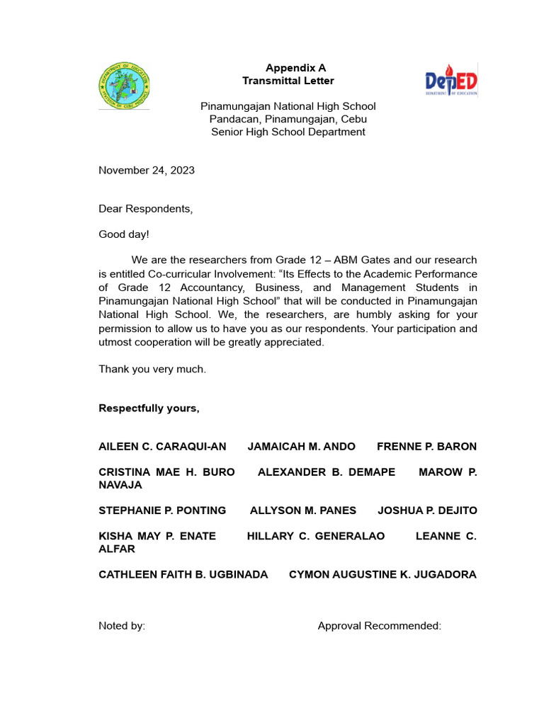 Transmittal-Letter (GROUP 2) | PDF