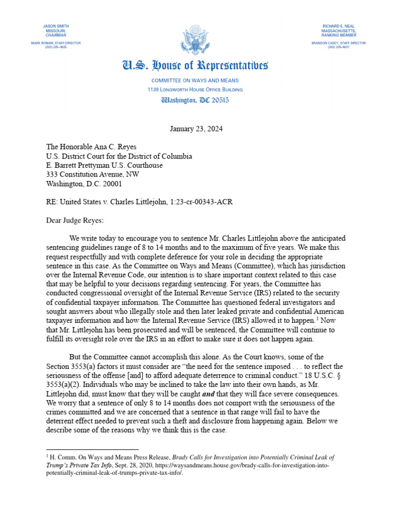 Letter To Court On ProPublica Sentencing - UPDATED CLEAN Copy 2 | PDF | Law