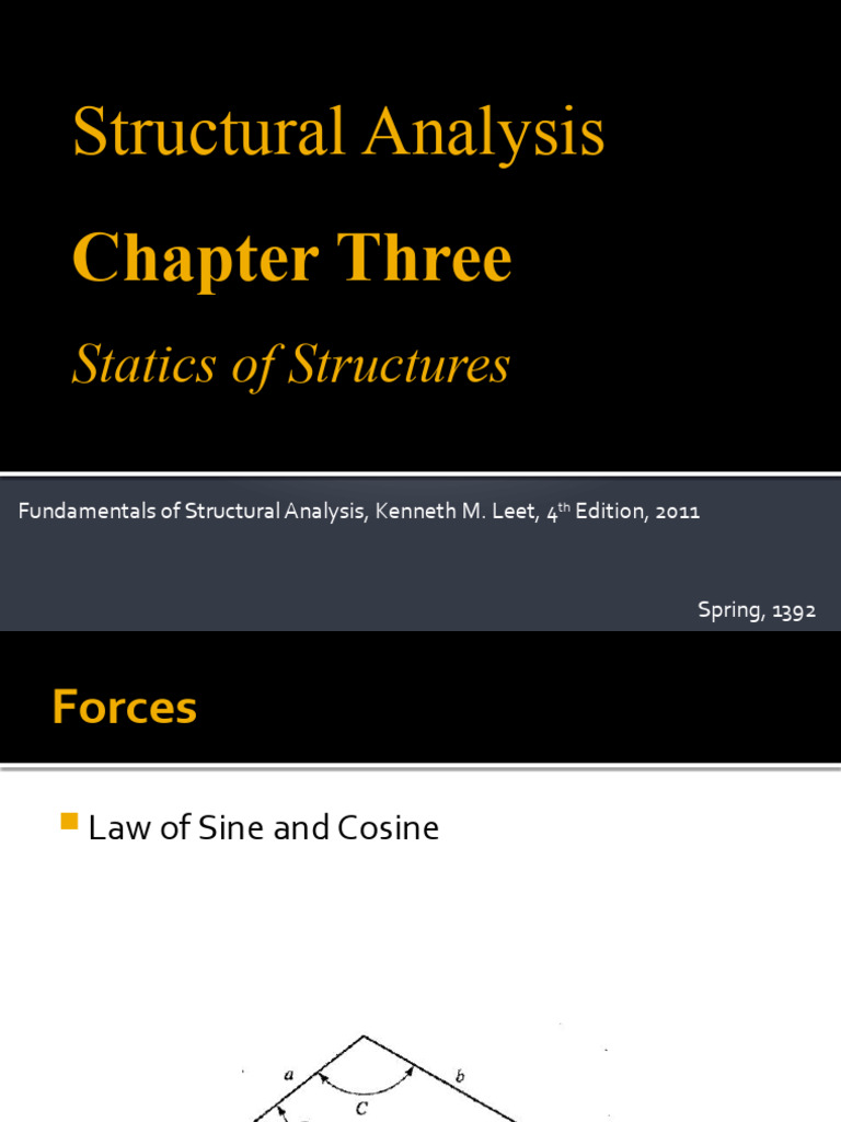 StructureChapter3 (Review of Statics) | PDF | Structural Analysis | Force