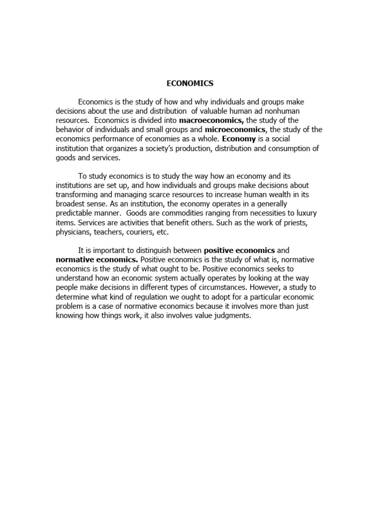 Economics: Systems and Concepts | PDF | Capitalism | Economics