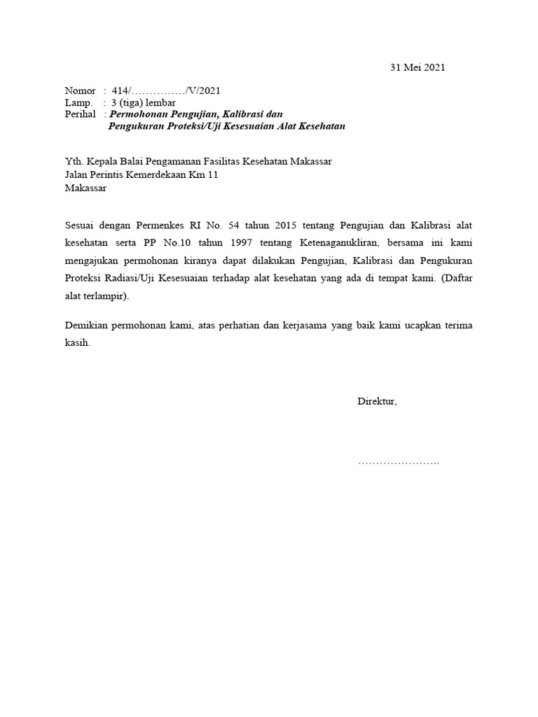 Contoh Surat Umum 2024 | PDF