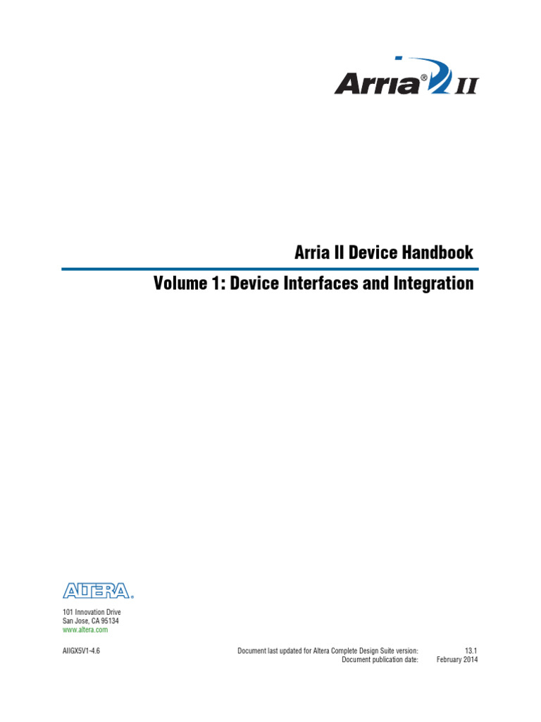 Arria II GX - Handbook | PDF | Electronic Design | Digital Electronics