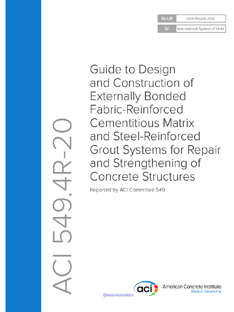 ACI PRC 549 4 20 Guide To Design and Construction of Externally | PDF