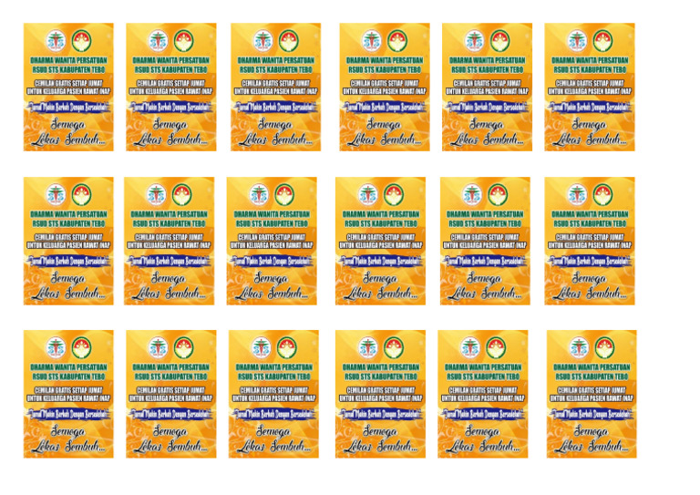 Stiker Dinsos Sedekah Jumat Berkah | PDF