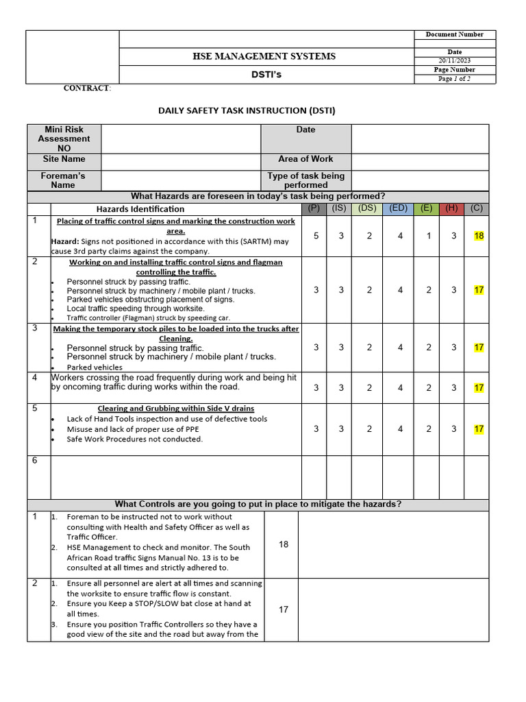Dsti. 0 | PDF | Occupational Safety And Health | Traffic