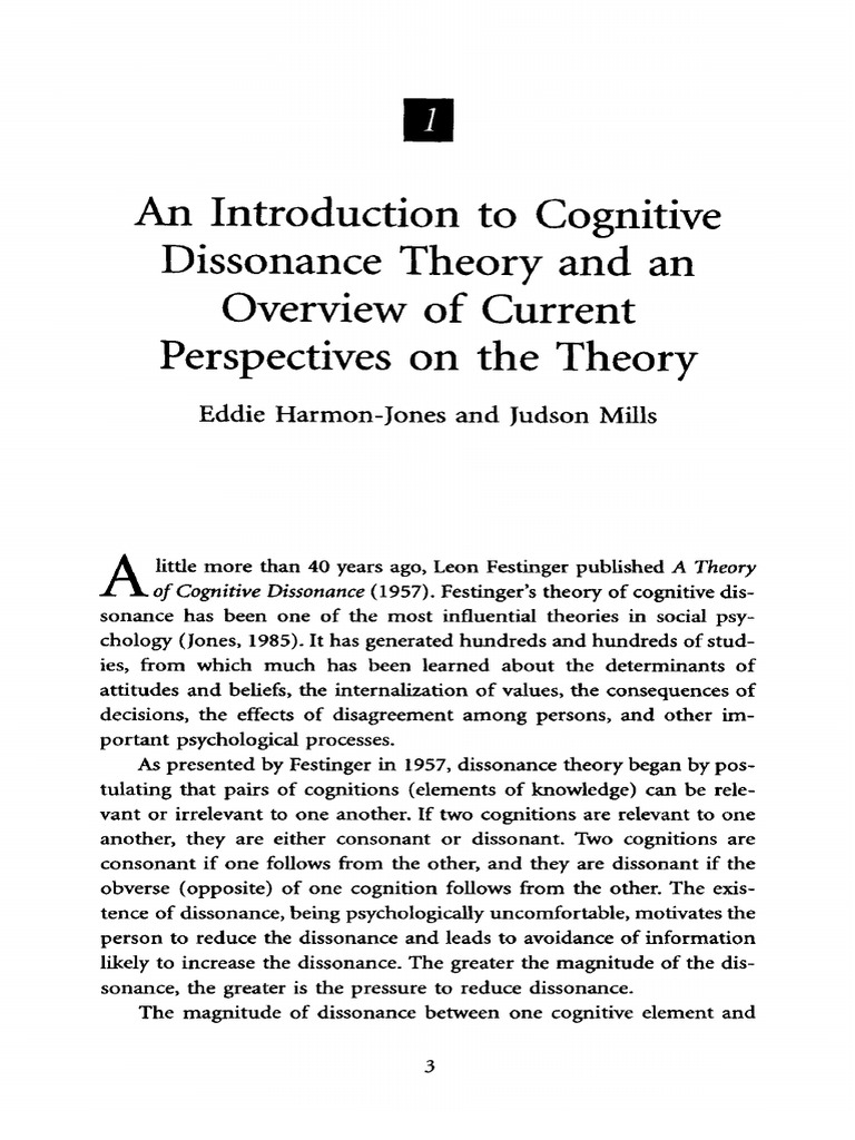 An Introduction To Cognitive Dissonance Theory and An Overview of ...