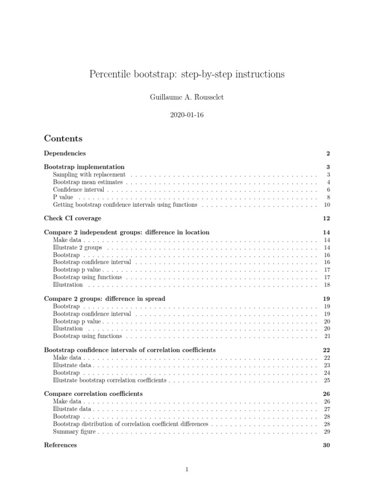 Bootsteps | PDF | Bootstrapping (Statistics) | Statistics