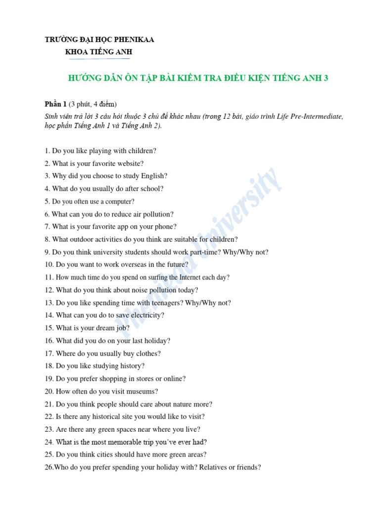 HD ôn tập KTĐK TA3 | PDF | Physical Fitness | Community