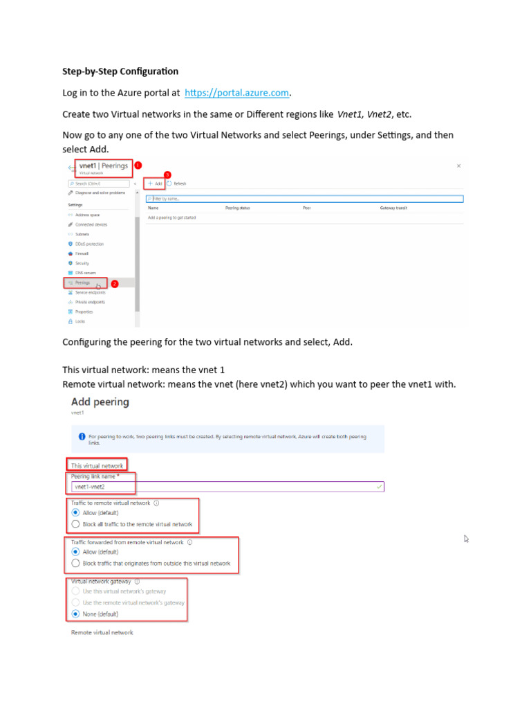 Vnet-Peering Labs | PDF | Computer Network | Virtual Private Network