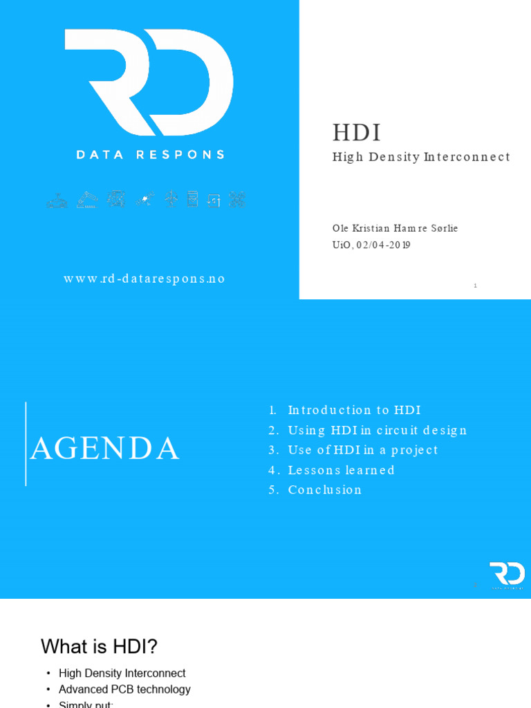 HDI Presentation | PDF | Printed Circuit Board | Electronics