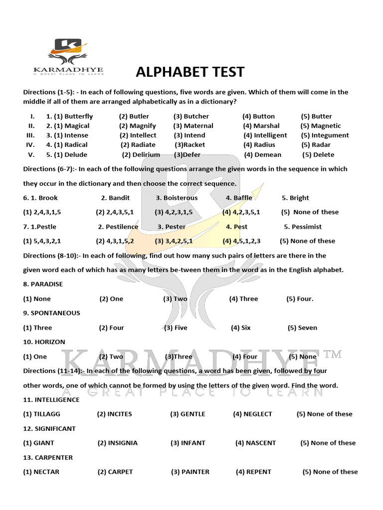 ALPHABET TEST New | PDF | English Language | Alphabet