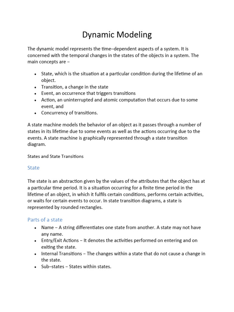 Dynamic Modeling | PDF | Systems Science | Computer Engineering