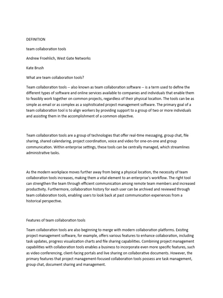 Team Collaboration | PDF