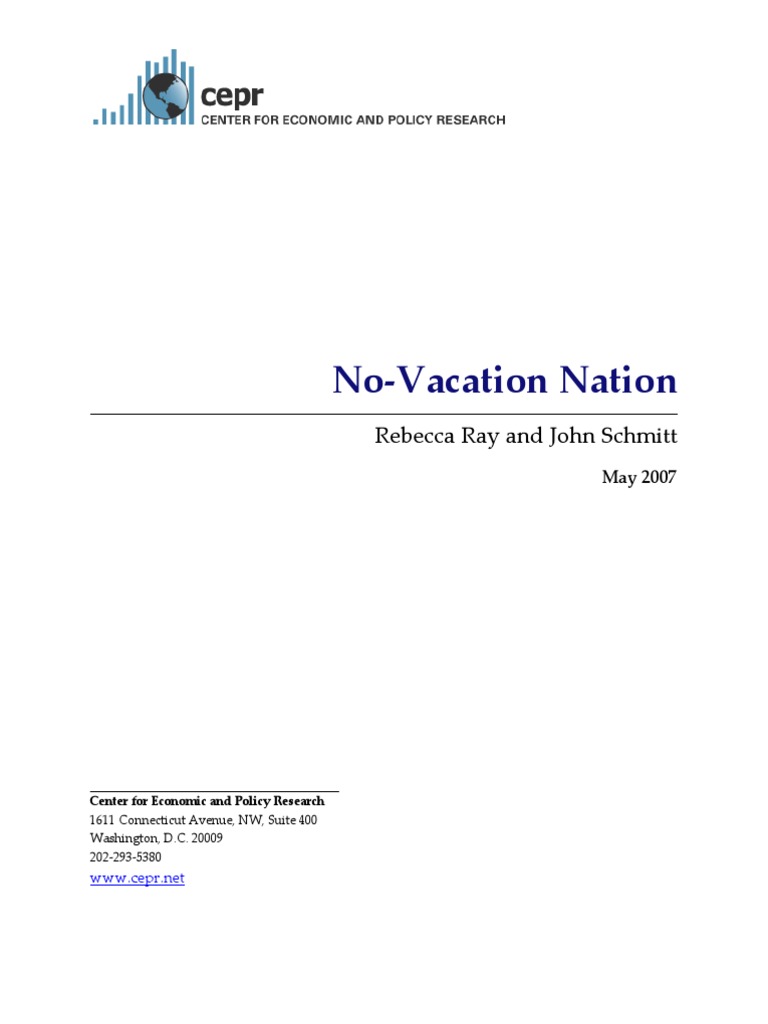 No-Vacation Nation | PDF | Working Time | Annual Leave