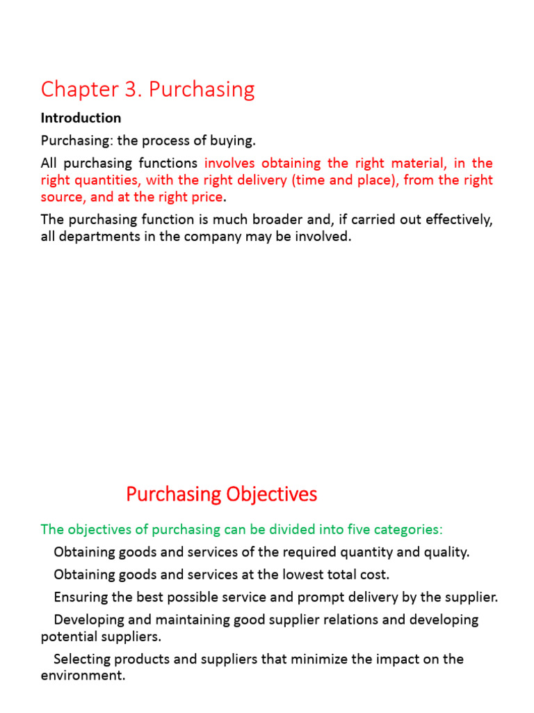 Materials Mangament Chapter 3 and 4 | PDF | Inventory | Supply Chain