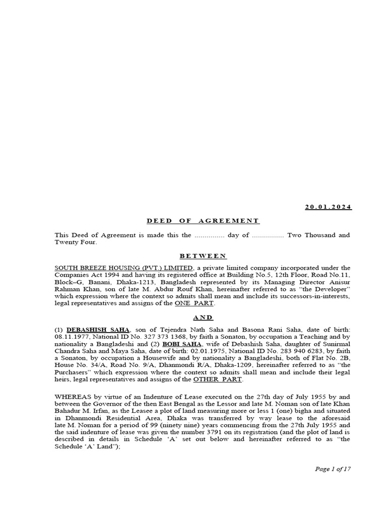 Deed of Agreement (B-12) - 2024 | Download Free PDF | Taxes | Property Tax