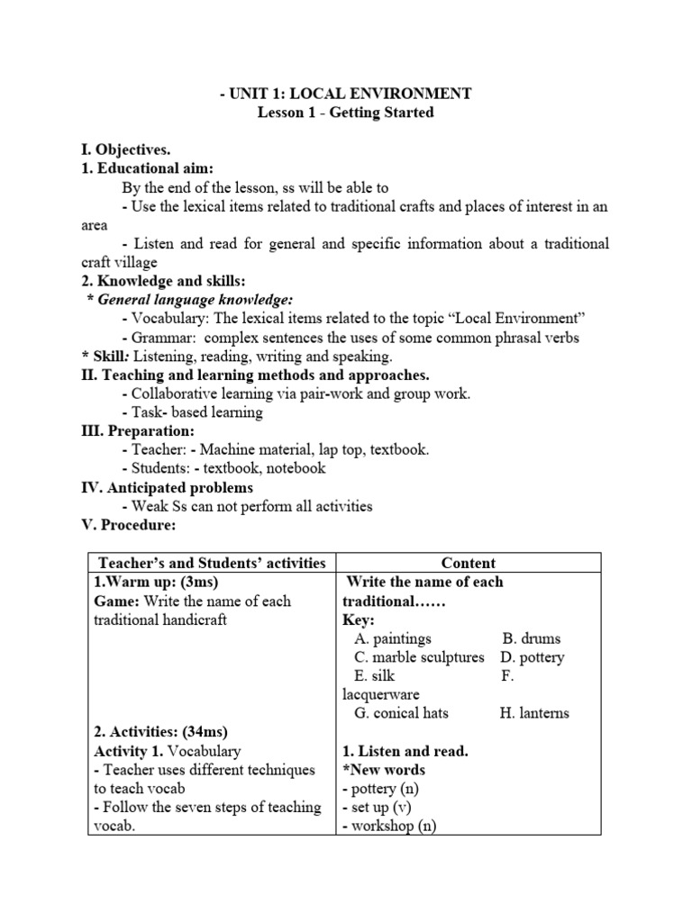 UNIT 1 Getting Started | PDF | Vocabulary | Cognitive Science