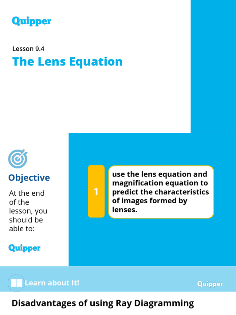 The Lens Equation | PDF | Glass Applications | Optical Devices