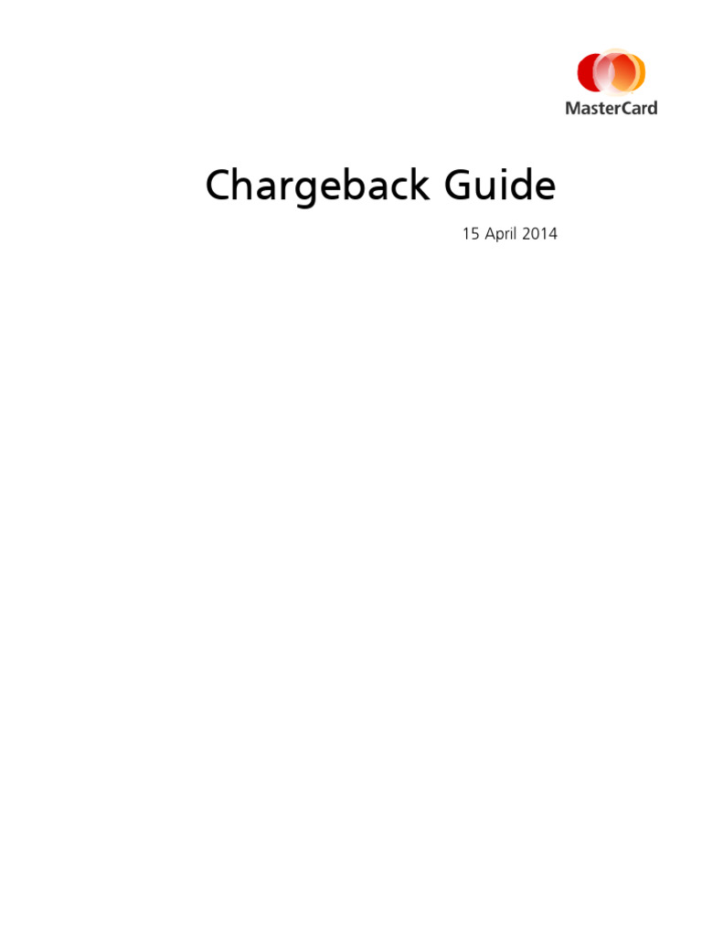 Chargeback Guide | Download Free PDF | Trademark | Master Card