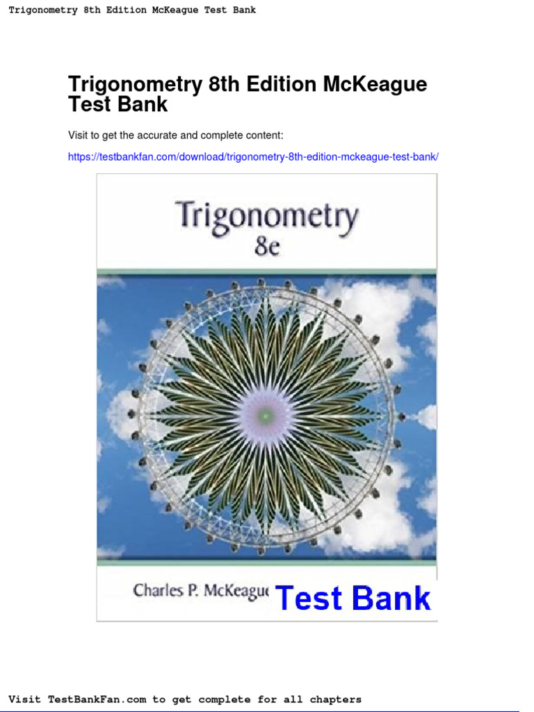 Dwnload Full Trigonometry 8th Edition Mckeague Test Bank PDF | PDF ... Dwnload Full Trigonometry 8th Edition Mckeague Test Bank PDF | PDF ...