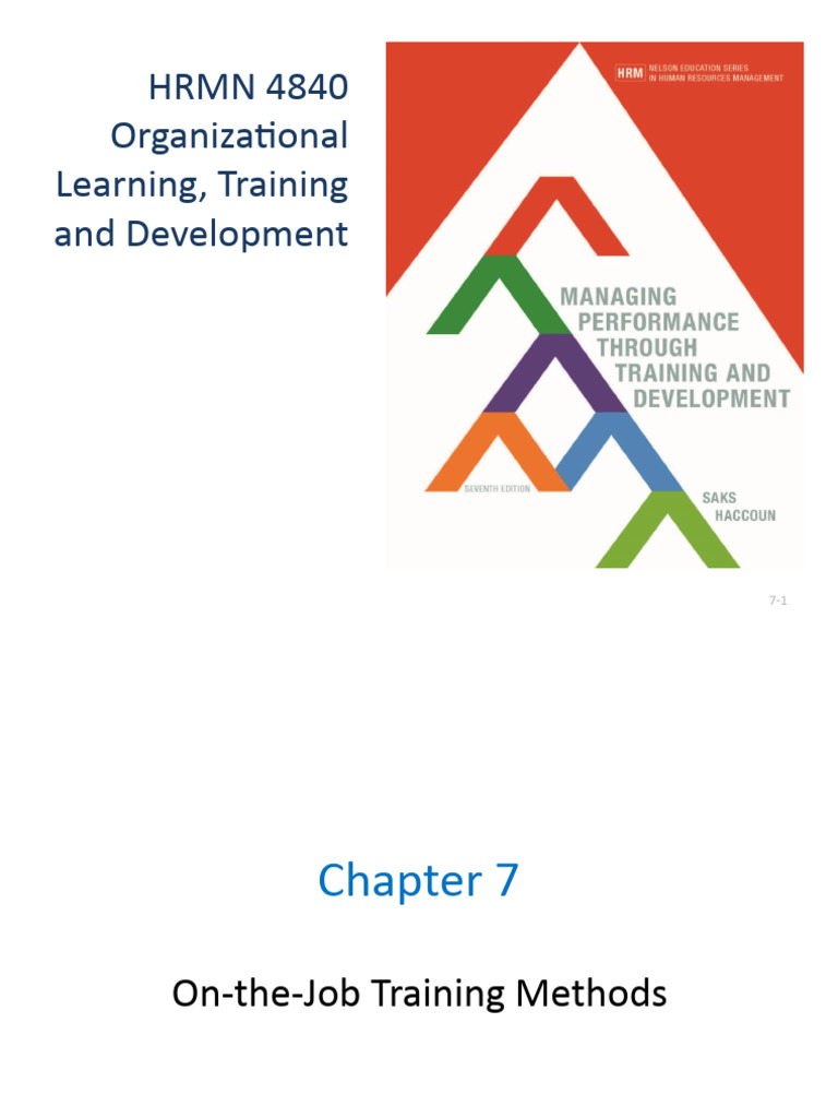 On-the-Job Training Methods Overview | PDF | Mentorship | Apprenticeship