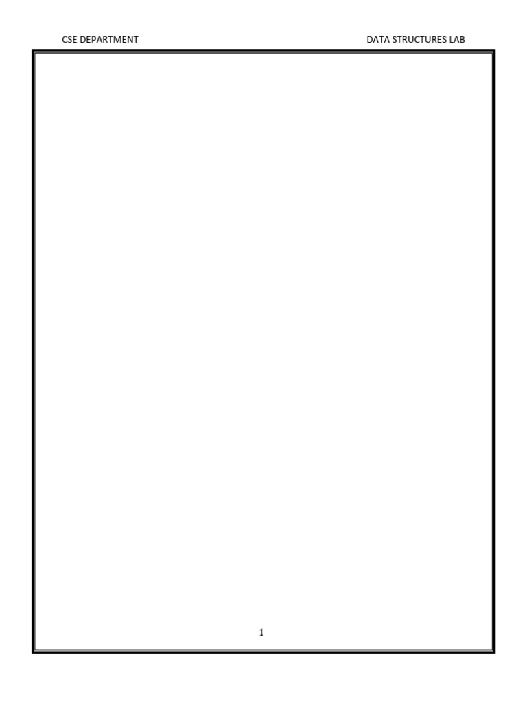 Data Structure Lab Manual | PDF | Computer Data | Data Management