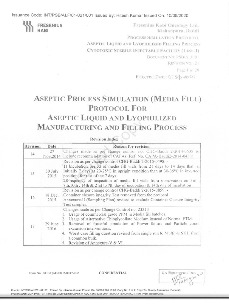 Media Fill Mar. 2021 | PDF