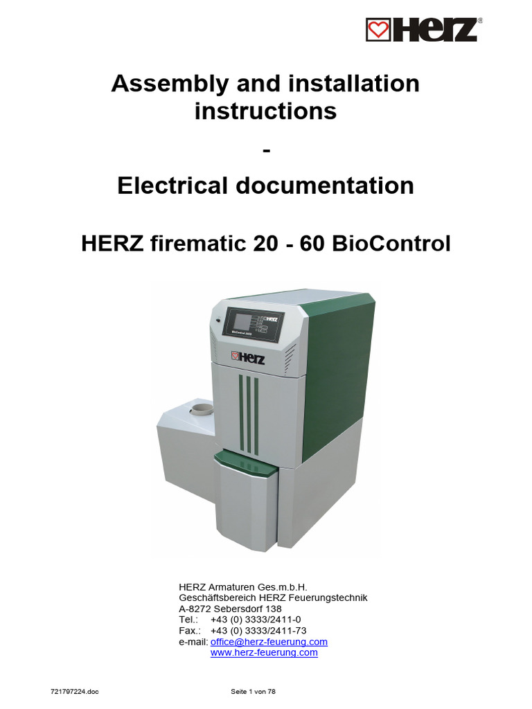 Montage - Installationsanleitung UND EDoku Firematic 20-60 BioControl ...