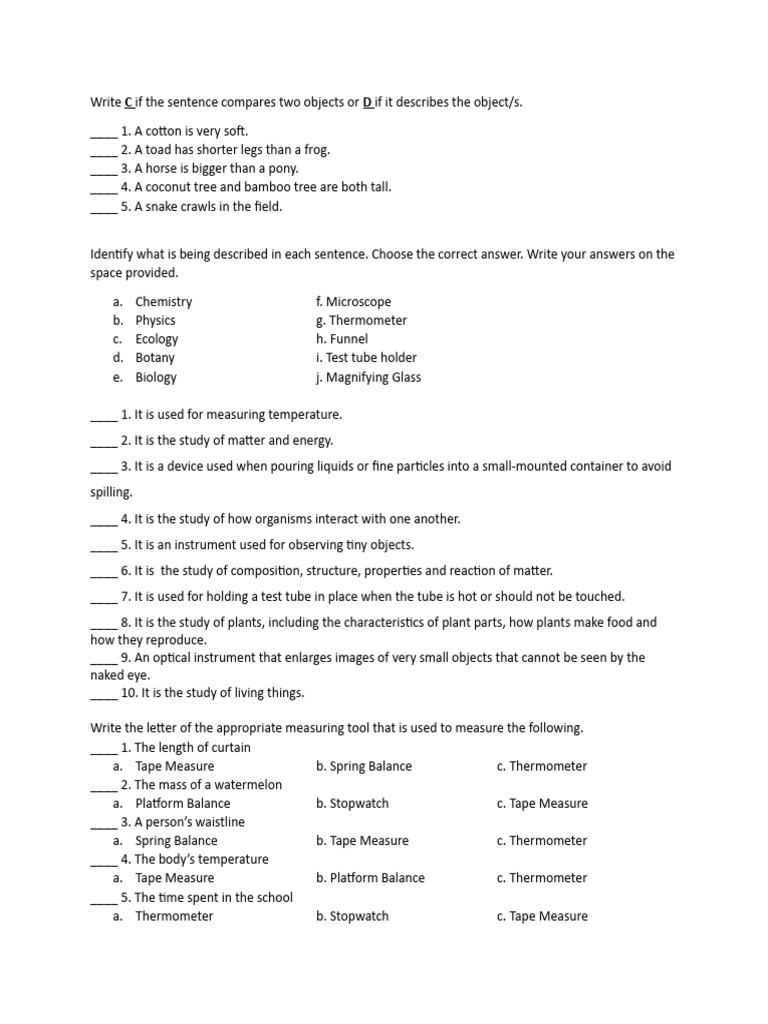 1st Quarter SCIENCE Grade 2 | PDF | Liquids | Matter