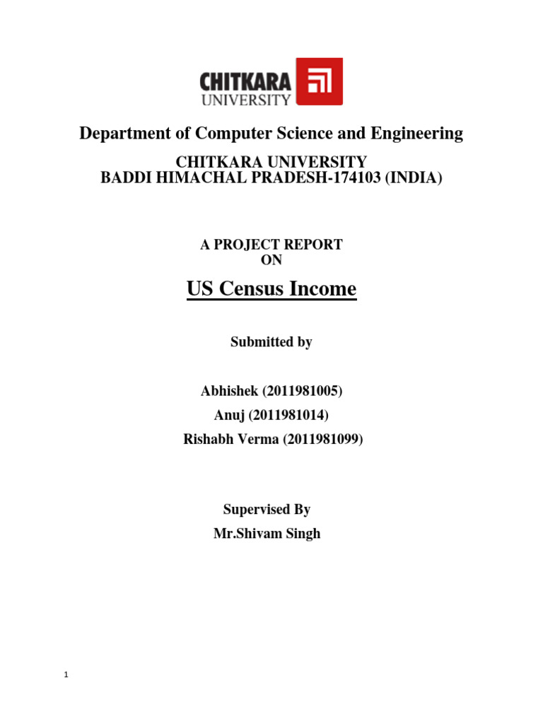 US Census Report | PDF | Logistic Regression | Statistical Classification
