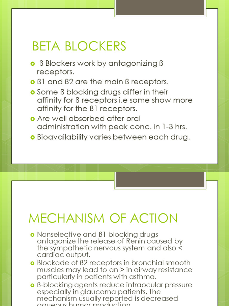 Beta Blockers | PDF