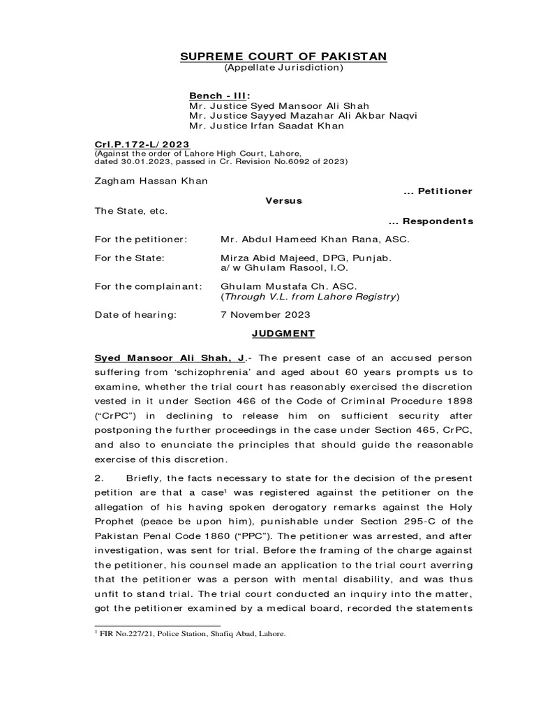 Bail After Arrest of Un Sound Mind | PDF | Bail | Justice