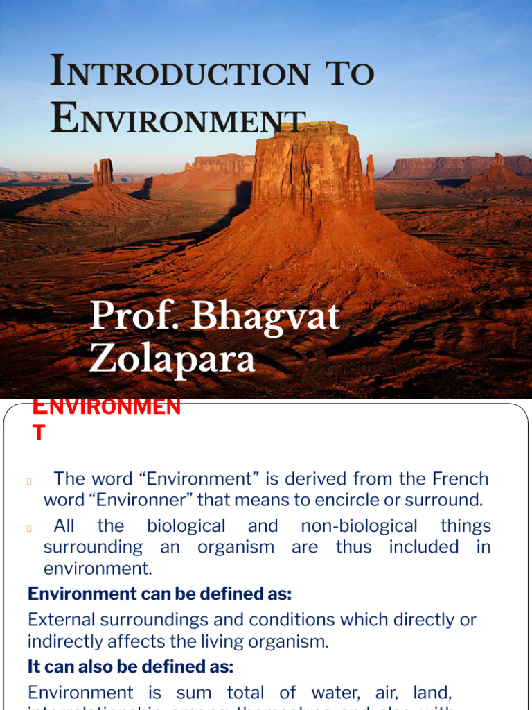 Chapter 1 ES Introduction To Environment | Download Free PDF | Natural ...