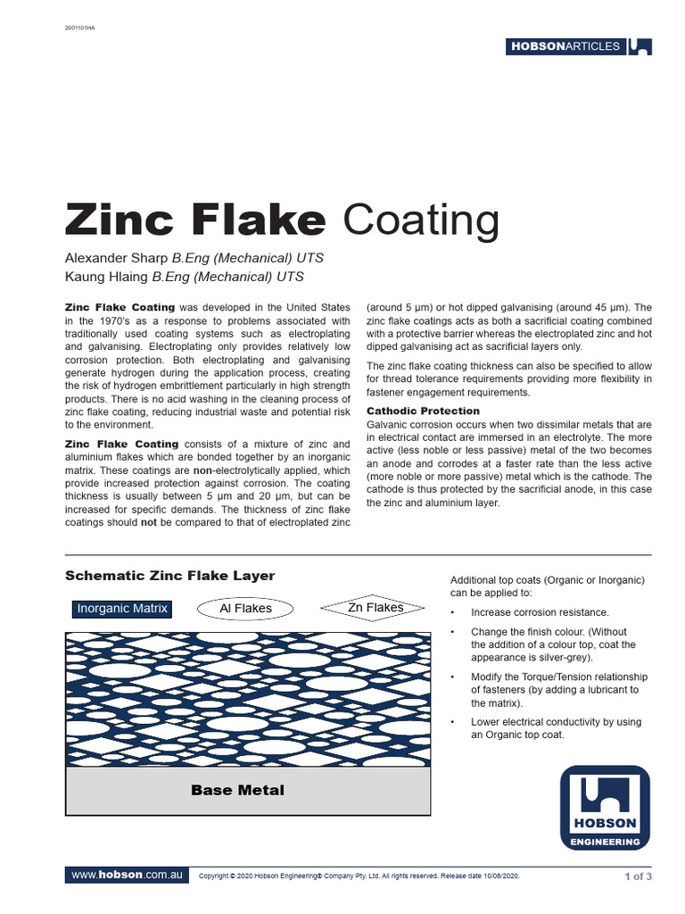 Article Zinc Flake Coating | PDF | Corrosion | Galvanization