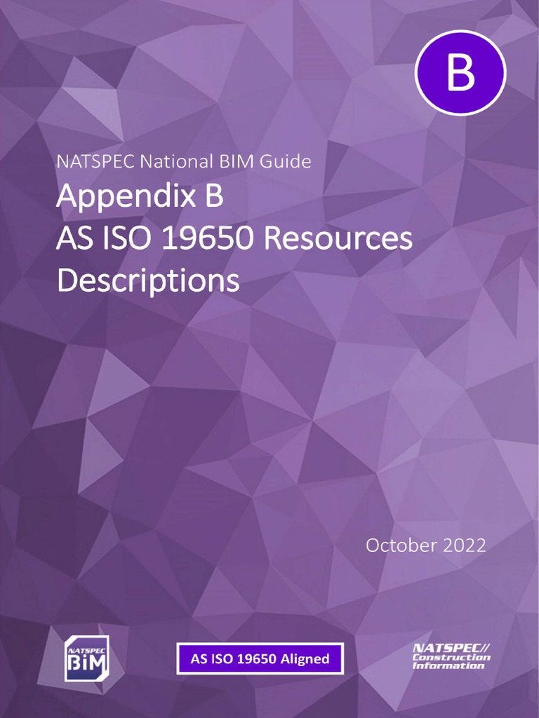 NATSPEC National BIM Guide Appendix B - Descriptions of As ISO 19650 ...