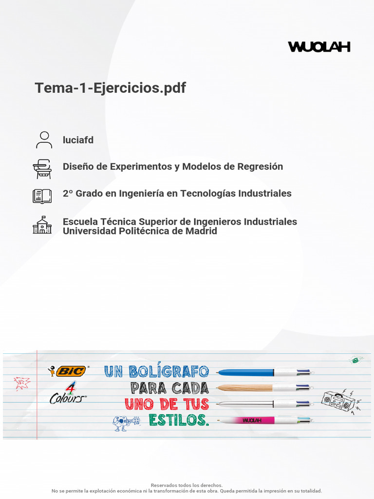 Tema 1 Ejercicios | PDF | Teorías cientificas | Ingeniería