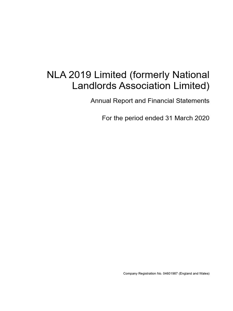 NLA 2019 - 2020 Annual Report and Financial Statements | PDF | Business ...