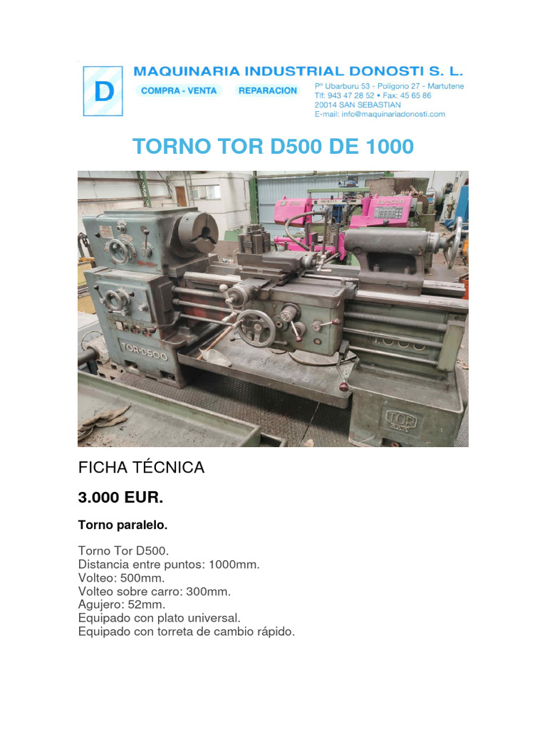 Tor d500x1000-2 | PDF