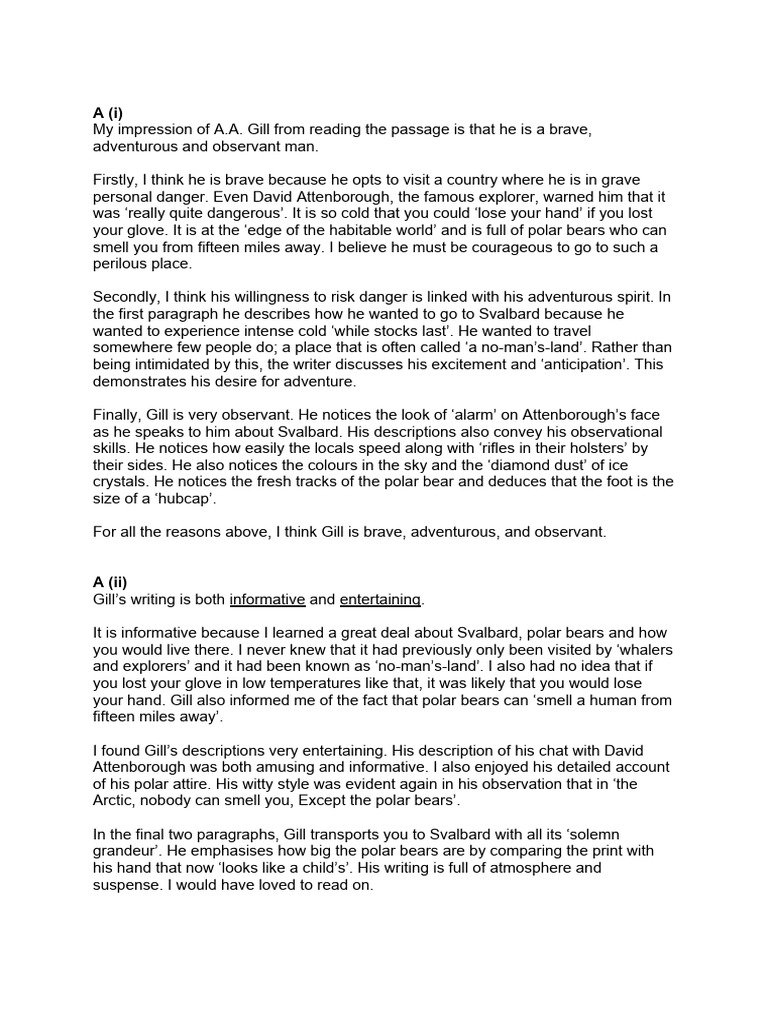 AA Gill Answers | PDF