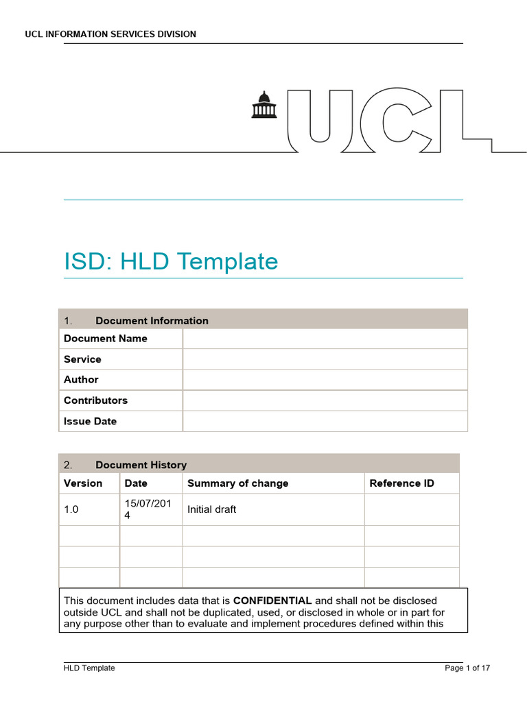 HLD Template v3 | PDF | Databases | Computer Hardware